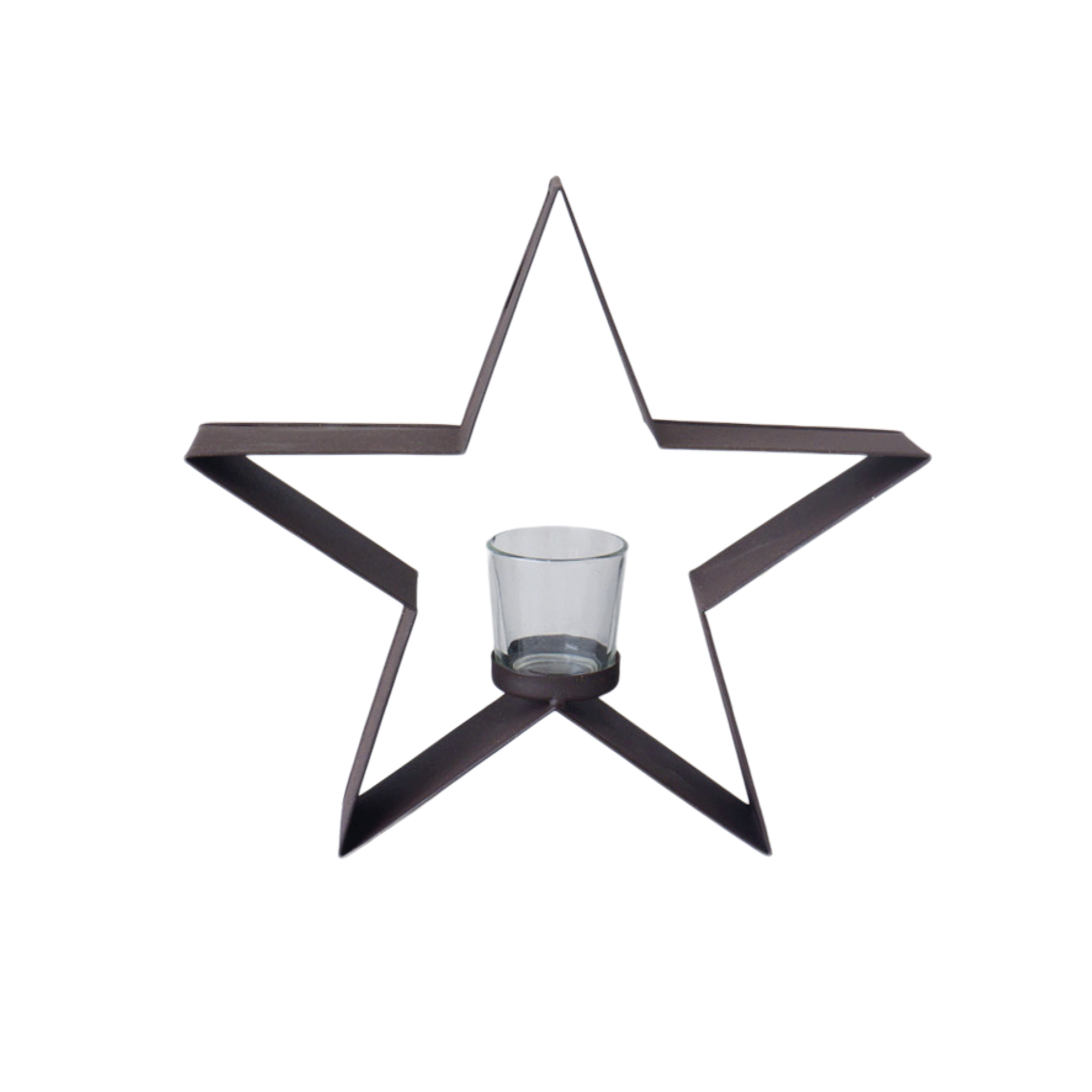 SHAKER STAR W/ VOTIVE RUST 29x5x27cm /6 - Casa Verde